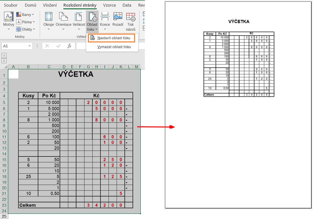 Excel Výčetka Peněz Www Dataspectrum Cz
